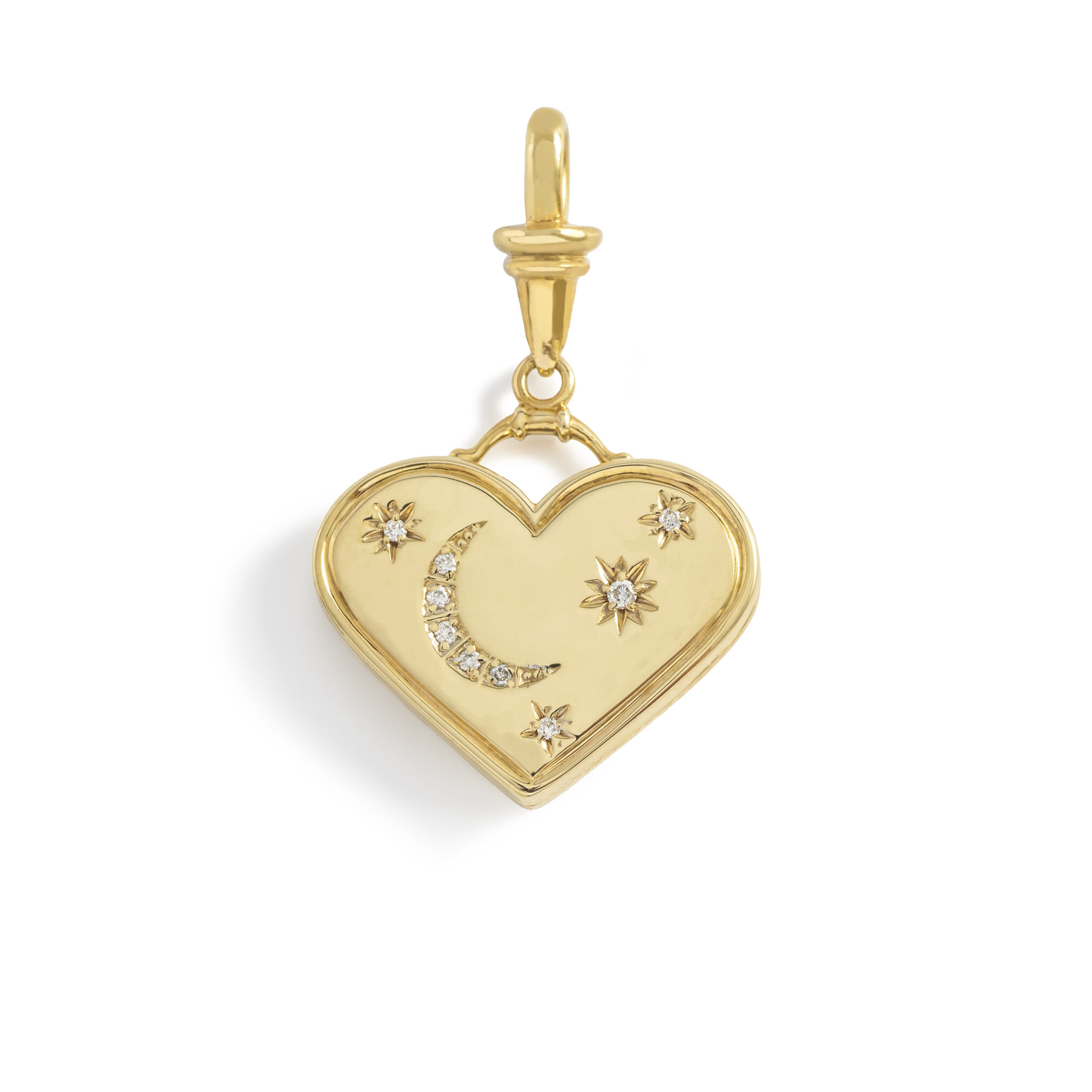 Openable, double-faced pendant "Heart" - Efirgems